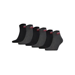 Levi's LEVI'S Herren Kurzsocken "Socken 6er Pack", Gr. 43, schwarz, Obermaterial: 83% Baumwolle CO. 15% Polyamid PA. 2% Elasthan EL., Socken