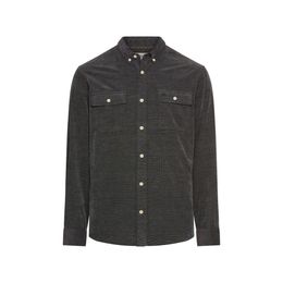 Camel Active Herren Langarmhemd, grau, Gr. 4XL, unifarben, Web, Obermaterial: 100% Baumwolle, Hemden, mit Brusttaschen