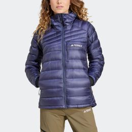 adidas terrex Damen Outdoorjacke "W XPR DWN HO J", blau, Gr. M, Obermaterial: 100% Nylon. Futter: 100% Polyamid. F&uuml;llung: 80% Entendaune, 20% Federn,