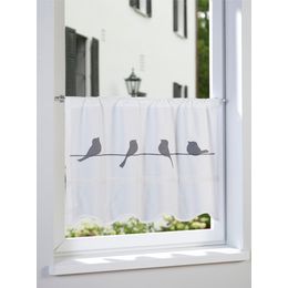 Querbehang HEINE HOME, B:120cm H:60cm, grau, Baumwolle, Gardinen