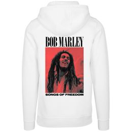 F4NT4STIC Herren Kapuzenpullover "Bob Marley Songs Of Freedom Reggae Music", wei&szlig;, Gr. L, Obermaterial: 65% Baumwolle, 35% Polyester, Pullover,