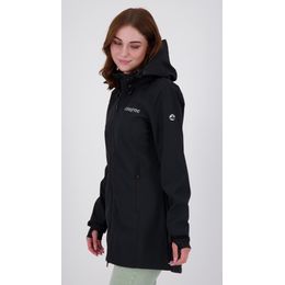 DEPROC Active Damen Softshellmantel "CAVELL LONG WOMEN", schwarz, Gr. 38, 96% Polyester; 4% Elastan, M&auml;ntel, auch in Gro&szlig;en Gr&ouml;&szlig;en erh&auml;ltlich