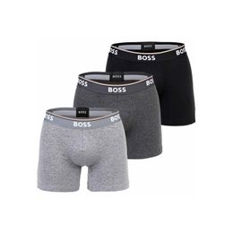 BOSS Herren Boxershorts "Boxershort BoxerBr 3P Power 3er Pack", Gr. XL, grau, Obermaterial: 95% Baumwolle CO. 5% Elasthan EL., Unterhosen