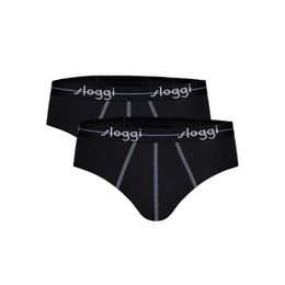 Sloggi Herren Slip "Slip Start midi C2P box 2er Pack", Gr. XXL, schwarz, Obermaterial: 96% Baumwolle CO. 4% Elasthan EL., Unterhosen
