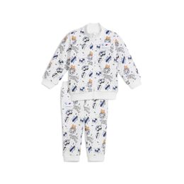 Puma Jungen Sportanzug "BMW M Motorsport Jogging-Set mit Allover-Print Kinder", blau, Gr. 104, Obermaterial: 32% Polyester, 68% Baumwolle; Rippe: 97%