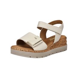 Gabor COMFORT Damen Keilsandalette "Gabor Comfort Sandalen Leder", Gr. 38,5, beige, Leder, Schuhe