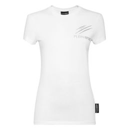 Plein Sport Damen T-Shirt "Basic", wei&szlig;, Gr. XS, Obermaterial: 100% Baumwolle, Shirts