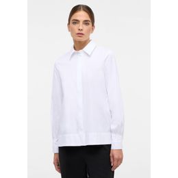 Eterna Damen Hemdbluse "LOOSE FIT", wei&szlig;, Gr. 42, 79% cotton, 3% Elasthan, 18% Polyamid, Blusen