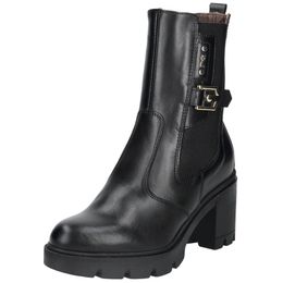 Nero Giardini Damen Stiefelette "Nero Giardini Stiefelette Leder/Textil", Gr. 39, schwarz, Leder, Textil, Schuhe