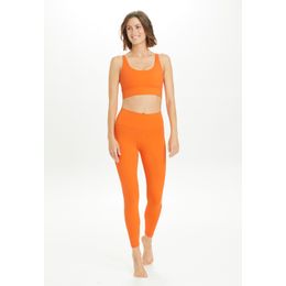 ENDURANCE ATHLECIA ATHLECIA Damen Trainingstights "Gaby", orange, Gr. 44, unifarben, 75% Nylon, 25% Elasthan, Hosen, mit bequemem Dehnbund