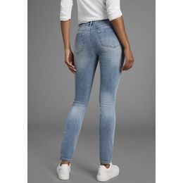 Arizona Damen Skinny-fit-Jeans "Ultra-Stretch", blau, Basic, Gr. 18, Denim/Jeans, Obermaterial: 74% Baumwolle, 24% Polyester, 2% Elasthan, Jeans,