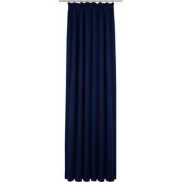 Vorhang WIRTH, B:65cm H:125cm, blau, Jacquard, Baumwolle, Polyester, Wohnzimmer, Gardinen, "Newbury"