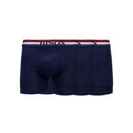 Bison Herren Boxershorts "Bison Unterhose", Gr. S, blau, Obermaterial: 70% Viskose, 25% Baumwolle, 5% Elasthan, Unterhosen