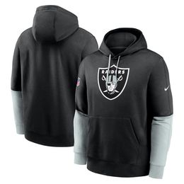 Nike Damen Kapuzenpullover "Nike Hoodie Las Vegas Raiders Nike Club Team Issue", schwarz, Gr. L, 80% Baumwolle, 20% Polyester, Pullover