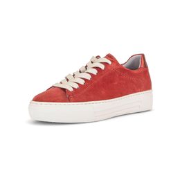 Gabor COMFORT Damen Sneaker "Gabor Comfort Sneaker Veloursleder", Gr. 38rot, Veloursleder, Schuhe