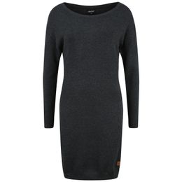 oxmo Damen Strickkleid "Strickkleid OXElla", grau, Gr. L, Obermaterial: 70% Viskose CV. 30% Nylon NY., Kleider