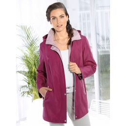 Classic Basics Damen Funktionsjacke, pink, Gr. 40, gemustert, mehrfarbig, 100% Polyester, Jacken