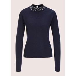 Madeleine Mode MADELEINE Damen Longpullover "Pullover Pullover", blau, Gr. 40, Obermaterial: 90% Schurwolle WV. 10% Kaschmir WS., Pullover