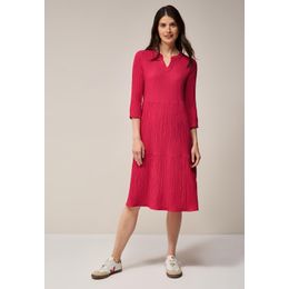 Cecil Damen Midikleid, rot, Gr. XL, unifarben, Stoff, 56% Viskose, 43% Polyester, 1% Elasthan, Kleider, knielang