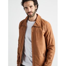 JCC Herren Lederjacke "31022147", braun, Gr. 56, Obermaterial: 100% Lammleder. Futter oben: 100% Polyester. Futter unten: 100% Baumwolle.