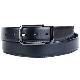 Anthoni Crown Herren Lederg&uuml;rtel, schwarz, Gr. 100, unifarben, Leder, G&uuml;rtel, in Hirschpr&auml;gung