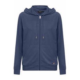 oxmo Damen Sweatjacke "Sweatjacke OXMitanna", blau, Gr. S, Obermaterial: 95% Polyester PES. 5% Elasthan EL., Sweatjacken