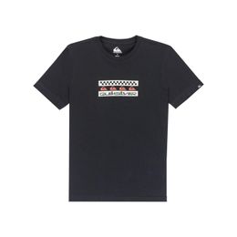 Quiksilver Jungen T-Shirt "Ev Comp Check", schwarz, Gr. 12, 100% Baumwolle, Shirts