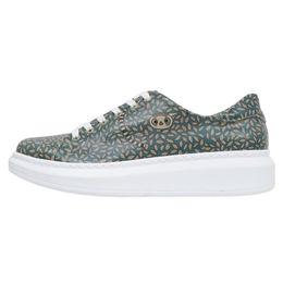 DOGO Damen Plateausneaker "Myra Low-Top Sneaker Arizona Dream Damen Sneaker", Gr. 36, blau, Lederimitat, Schuhe, Handgefertigt