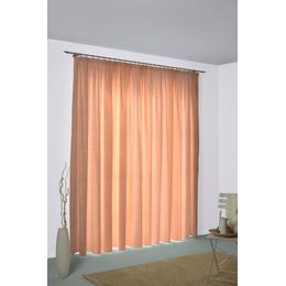 Vorhang WIRTH, B:132cm H:175cm, rot, Jacquard, Polyacryl, Polyester, Wohnzimmer, Gardinen, "Niederau"