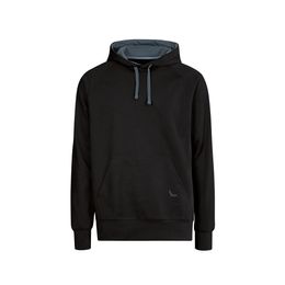 TRIGEMA Herren Kapuzensweatshirt "TRIGEMA Kapuzensweatshirt aus Biobaumwolle", schwarz, Gr. XL, 75% Baumwolle (Biobaumwolle kbA), 25% Baumwolle