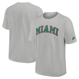 Nike Damen T-Shirt "Nike T-Shirt Miami Dolphins Nike SS Loose Fit Cotton", grau, Gr. L, 100% Baumwolle, Shirts