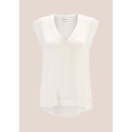 Madeleine Mode MADELEINE Damen Blusentop "Blusentop Langes Blusentop im Layer-Look", wei&szlig;, Modern, Gr. 34, Obermaterial: 100% Polyester PES., Blusen