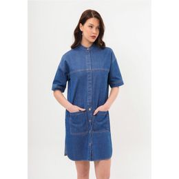FRESHLIONS Damen Jeanskleid "Josy", blau, Gr. M, 100% Baumwolle, Kleider, mit durchgehender Knopfleiste