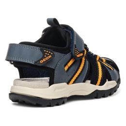 Geox Kinder Sandale "J BOREALIS BOY", Gr. 36, blau, Synthetik, Textil, Schuhe, Trekking Sandale, Klettschuh mit zus&auml;tzlichem Fersen-Klettverschluss