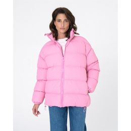 FRESHLIONS Damen Steppjacke "Estala", pink, Gr. M, unifarben, 100% Polyester, Jacken, mit hohem Kragen