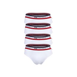 Fila Herren Slip "Slip 4er Pack", Gr. M, wei&szlig;, Obermaterial: 95% Baumwolle CO. 5% Elasthan EL., Unterhosen