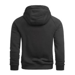 Herren Kapuzenpullover "ASBeeno", schwarz, Gr. M, Alessandro Salvarini, Obermaterial: 65% Baumwolle, 35% Polyester, Pullover, mit Kapuze