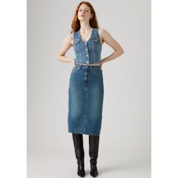 Levi's LEVI'S Damen Jeansrock "HR BACK SLIT SKIR", blau, Gr. 30, Web, Obermaterial: 100% Baumwolle, R&ouml;cke, mit Schlitz hinten