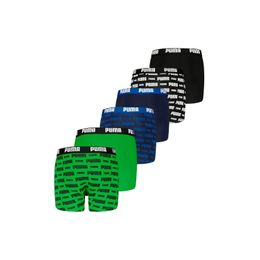 Puma Jungen Boxershorts "Boxershort Everyday Logo Print Boxers ECOM 6P 6er Pack", Gr. 122, bunt, Obermaterial: 95% Baumwolle CO. 5% Elasthan EL.,