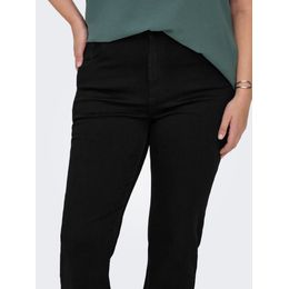 Only CARMAKOMA Damen High-waist-Jeans "CARWILLY HW FLARED PIM2343 DNM", blau, Gr. 42, unifarben, Denim/Jeans, Obermaterial: 92% Baumwolle, 6%