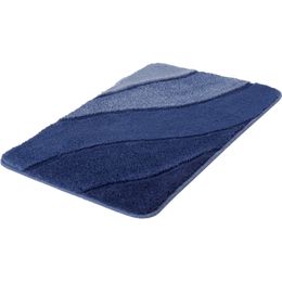 Badematte Kleine Wolke, H:20mm, blau, Kunstfaser, Badematten, "Serenade, Badvorleger, Badezimmer Teppich", Badteppich, Wellen Design, Farbverlauf,