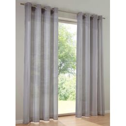 Gardine HEINE HOME, B:140cm H:225cm, grau, Polyester, Gardinen