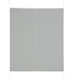 Plissee OTTO HOME, B:120cm H:130cm, grau, Obermaterial: 100% Polyester, Badezimmer, Plissees, "DAHRA - in Crush-Optik", Fixma&szlig;, Bestseller mit &uuml;ber