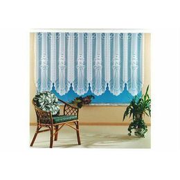 Weckbrodt-Gardinen Gardine WECKBRODT, B:360cm H:245cm, wei&szlig;, Jacquard, Polyester, Wohnzimmer, Gardinen, "Adria", Jacquard, strukturiert, halbtransparent, floral,