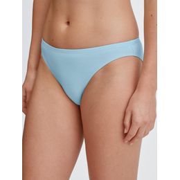 Calida Damen H&uuml;ftslip "Essential Cotton", Gr. L, blau, Single Jersey, Obermaterial: 93% Baumwolle, 7% Elasthan, Unterhosen, atmungsaktiv, weich,