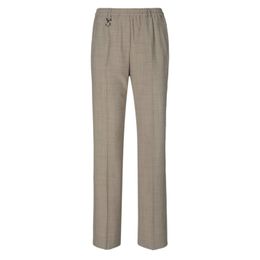 GOLDNER Damen Schlupfhose "Kurzgr&ouml;&szlig;e Elegante Stretchhose mit Komfortbund", beige, Gr. 21, Obermaterial: 53% Polyester PES. 43% Schurwolle WV. 4%