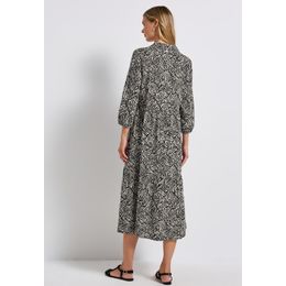 Street One Damen Midikleid, gr&uuml;n, Gr. 36, bedruckt, Stoff, 100% Viskose, Kleider, aus Viskose