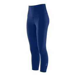 WINSHAPE Damen Leggings "7/8-Tights HWL317C", blau, Gr. XS, 85% Polyester, 15% Elasthan, Hosen, mit V-Shape Applikation und Core-Bund