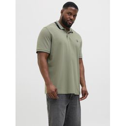 Jack & Jones PlusSize Herren Poloshirt "JCOHASS LOGO POLO SS PLS", schwarz, Gr. 5XL, JACK & JONES PLUSSIZE, unifarben, Jersey, Obermaterial: 100% Baumwolle, Shirts