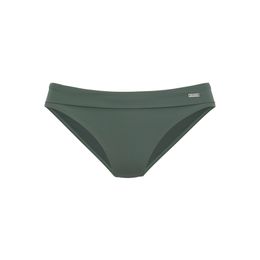 Bench. Damen Bikini-Hose "Perfect", gr&uuml;n, Gr. 38, unifarben, Microfaser, Polyamid, Badehosen, Mit breitem Umschlagbund